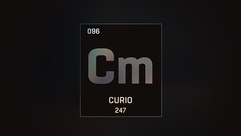 Curium Element 96 Periodic Table Seamlessly Stock Footage Video (100% ...