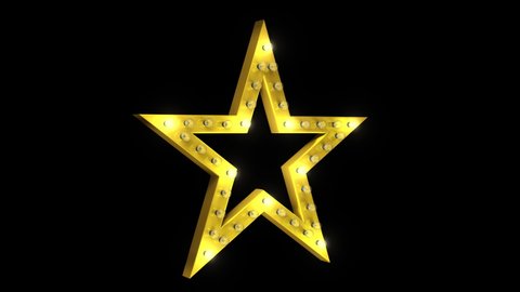 Computer Generated Star Shaped Sign Alpha Stock Footage Video (100% ...