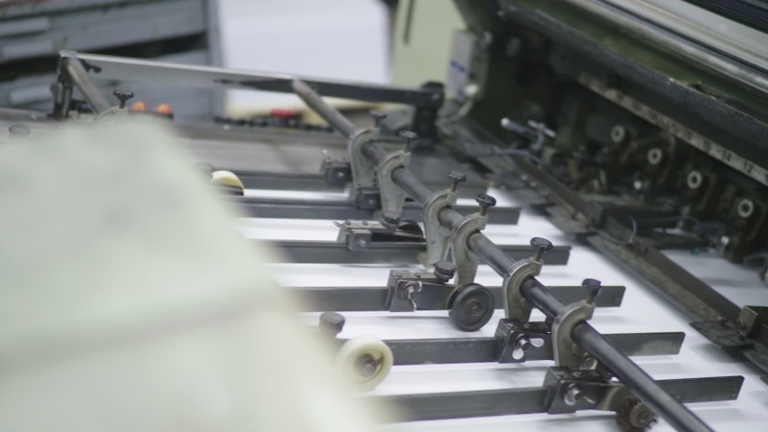 detail modern printing machine full automatic Stock Footage Video (100% ...