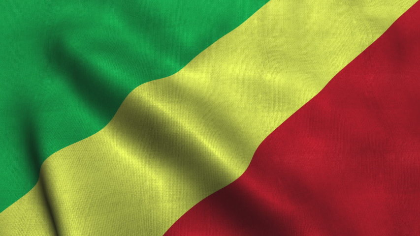 Congo Old Flag Waving. National Stock Footage Video (100% Royalty-free ...