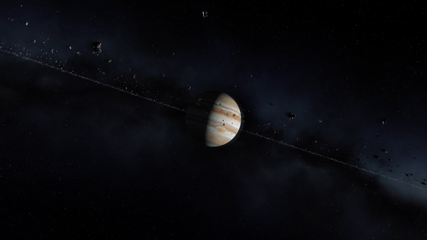 Jupiters Rings, Meteorite Belt, Planets Stock Footage Video (100% ...