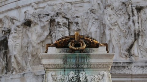 Flames Brazier Burning Altar Fatherland Rome Stock Footage Video (100% ...
