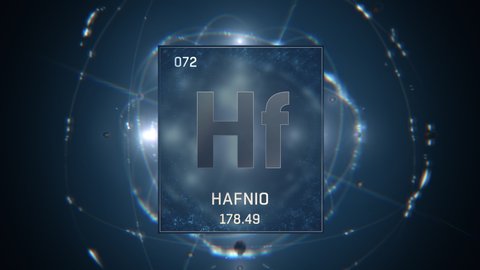 Hafnium Element 72 Periodic Table Seamlessly Stock Footage Video (100% ...