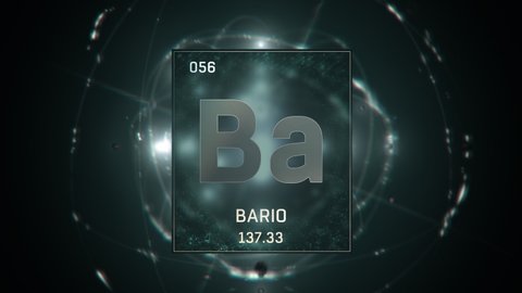 Barium Element 56 Periodic Table Seamlessly Stock Footage Video (100% ...