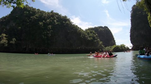 Coming Out Cave On Kayan Island Stock Footage Video (100% Royalty-free ...