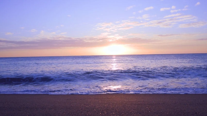 magnificent sunrise sea first reflexes sun Stock Footage Video (100% ...