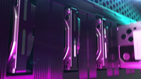 New Hard Drives Being Installed Into Stock Footage Video (100% Royalty ...