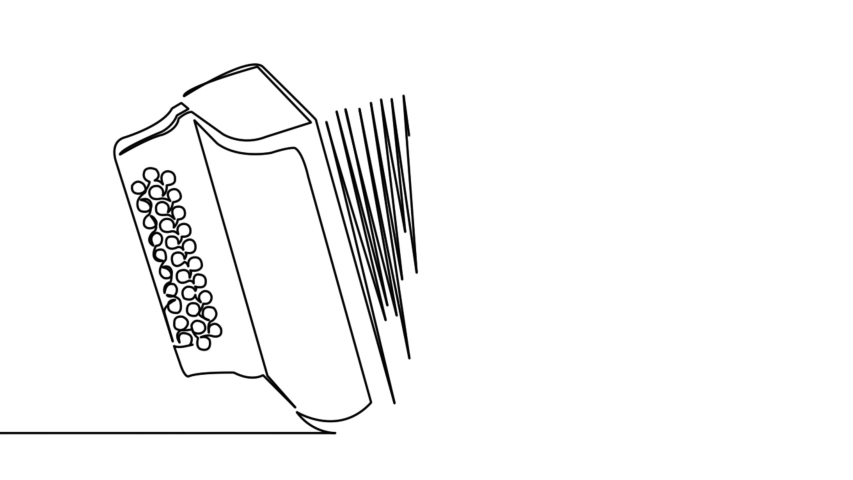 animated continuous single line drawing of acoustic guitar, line art ...