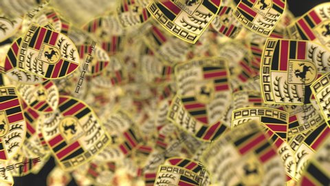 Many Moving Logos Porsche Ag Editorial Stock Footage Video (100% ...