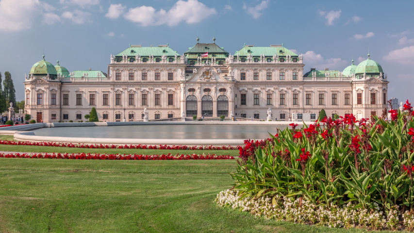 Castle Architecture and pool and Vienna, Austria image - Free stock ...