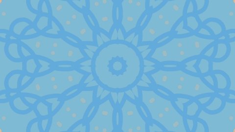 Elegant Light Blue Mandala Seamless Pattern Stock Footage Video (100% ...