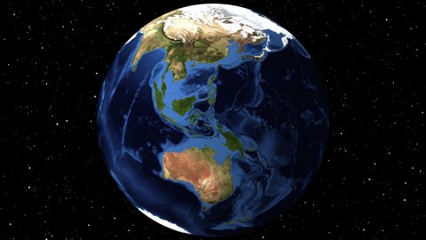 Video Footage Beautiful Rotating Earth View Stock Footage Video (100% ...