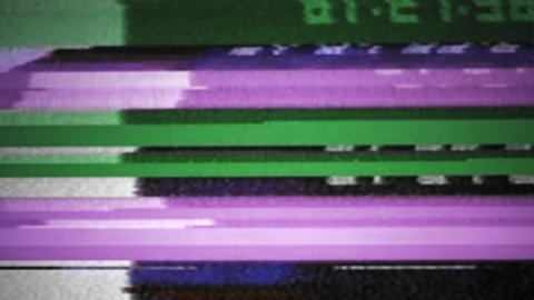 Lost Signal Vhs Glitches Static Noise Stock Footage Video (100% Royalty ...