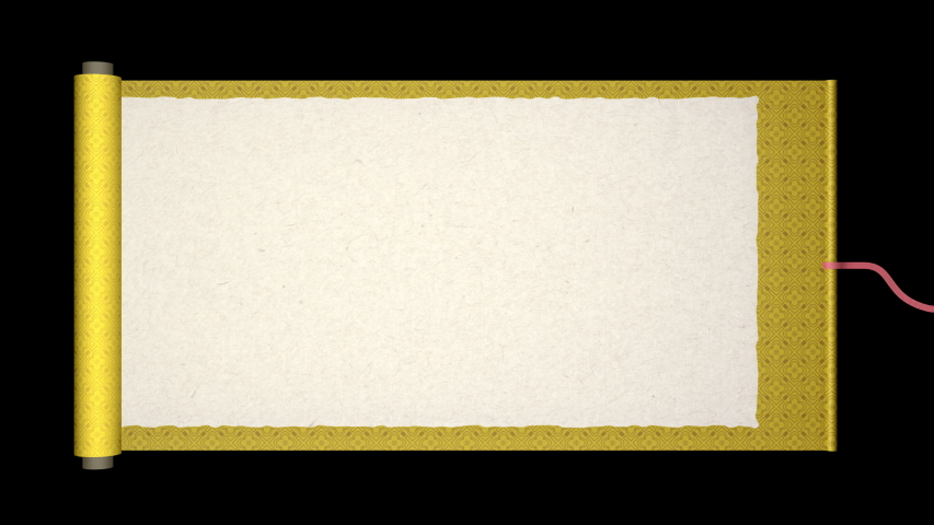 open scroll animation japanese style frame Stock Footage Video (100% ...