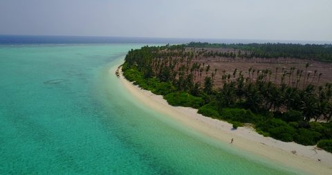 Tropical Island Caribbean Light Blue Pure Stock Footage Video (100% ...