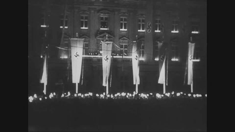 Circa 1930s Nazi Rally Takes Place Stock Footage Video (100% Royalty ...