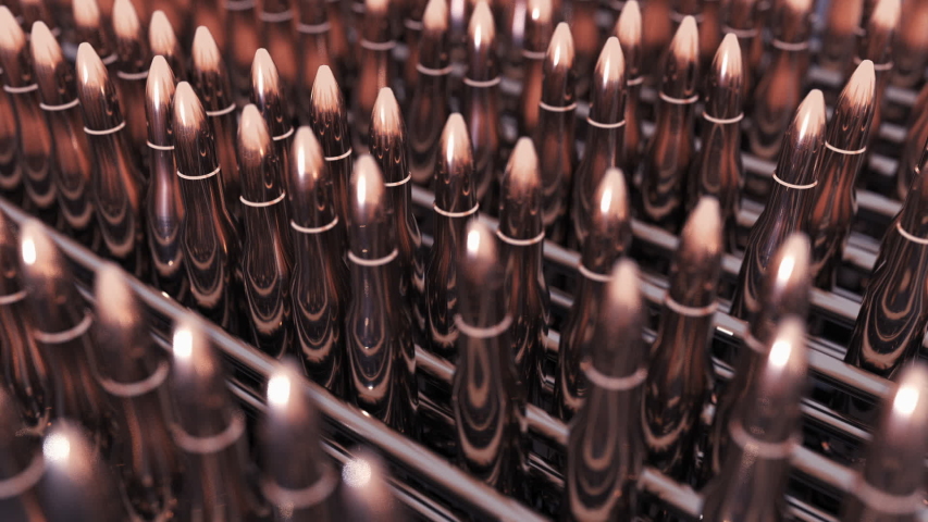 Production Process of Pistols Cartridges. Stock Footage Video (100% ...