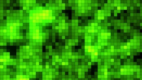 Futuristic Green Pixelated Tiles Mosaic Pixel Stock Footage Video (100% ...