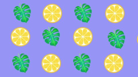 Bright Cartoon Animation Rotating Lemons Animation Stock Footage Video ...