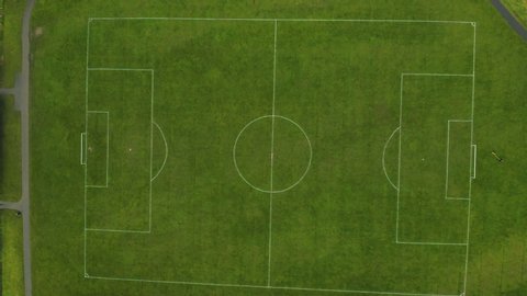 Football pitch birds eye view Stock Video Footage - 4K and HD Video ...