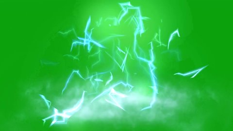 Sparkling Electricity Green Screen Background Stock Footage Video (100% ...