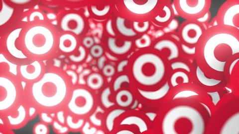 Many Moving Logos Target Editorial Loopable Stock Footage Video (100% ...