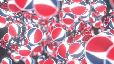 Many Moving Logos Pepsi Editorial Loopable Stock Footage Video (100% ...