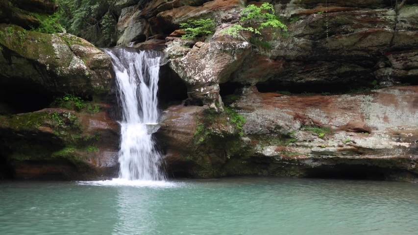 Old mans cave upper falls Stock Video Footage - 4K and HD Video Clips ...