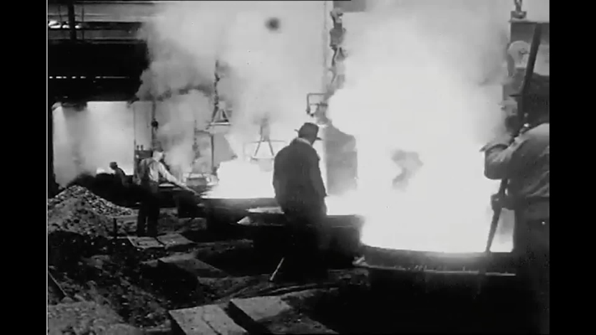 circa 1920 - electric furnace used Stock Footage Video (100% Royalty ...