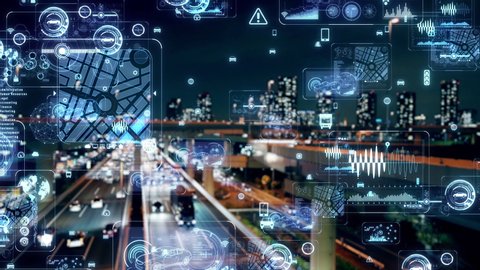 Transportation Technology Concept Intelligent Transport Systems Stock ...