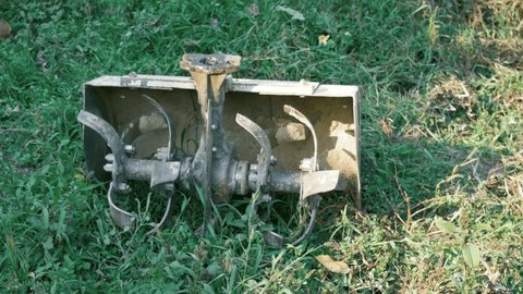 Gardener Dig Spud Cleaning Garden Stock Footage Video (100% Royalty ...