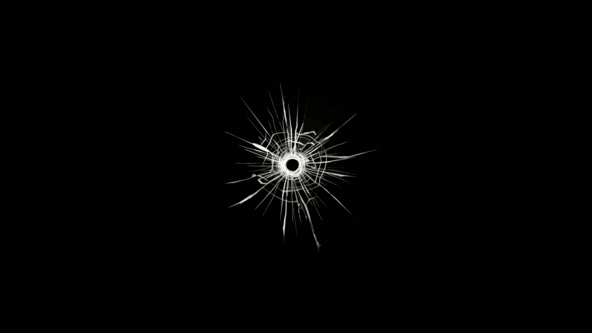 4k bullet glass hole impact on Stock Footage Video (100% Royalty-free ...