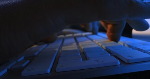 Business Man Fingers Coding On Computer Stock Footage Video (100% ...