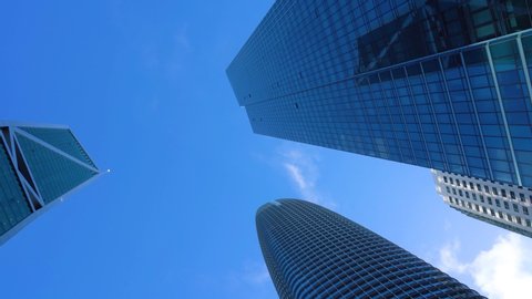 Looking Highrise Buildings Skyscrapers Architectures Smart Stock ...