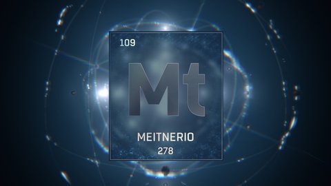 Meitnerium Element 109 Periodic Table Seamlessly Stock Footage Video ...