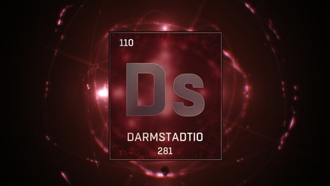 Darmstadtium Element 110 Periodic Table Seamlessly Stock Footage Video ...