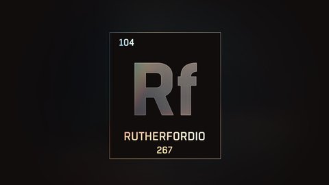 Rutherfordium Element 104 Periodic Table Seamlessly Stock Footage Video ...