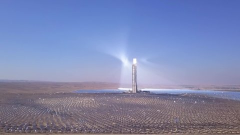 Solar Electric Generators Desert Solar Power Stock Footage Video (100% ...