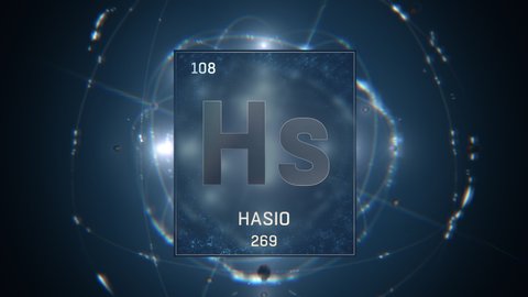 Hassium Element 108 Periodic Table Seamlessly Stock Footage Video (100% ...