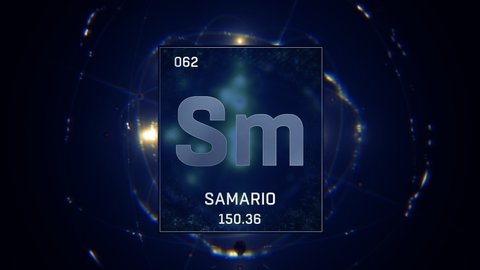 Samarium Element 62 Periodic Table Seamlessly Stock Footage Video (100% ...