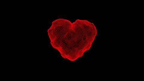 Red Floating Heart Animation Abstract Heart Stock Footage Video (100% ...