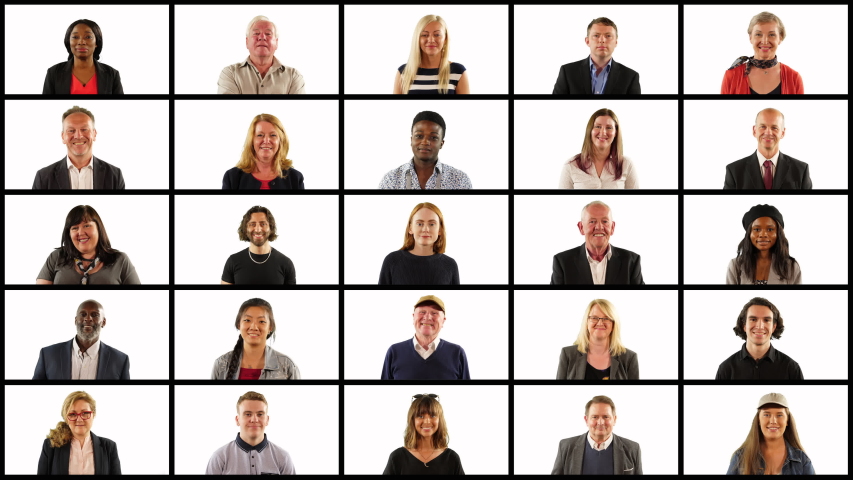 Diverse People Grid Stock Video Footage - 4K and HD Video Clips ...