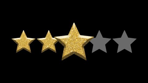 Rating Stars On Black Background Stock Footage Video (100% Royalty-free ...