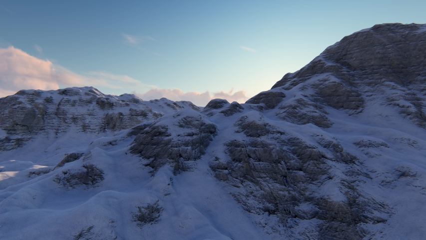 mountain top view winter snow sunset Stock Footage Video (100% Royalty ...