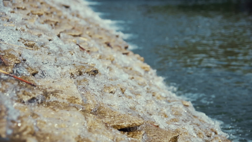 Rapidly flowing water cascading down rocks image - Free stock photo ...