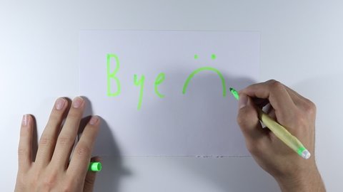 Sad Leaving Best Friend Letters Bye Stock Footage Video (100% Royalty ...