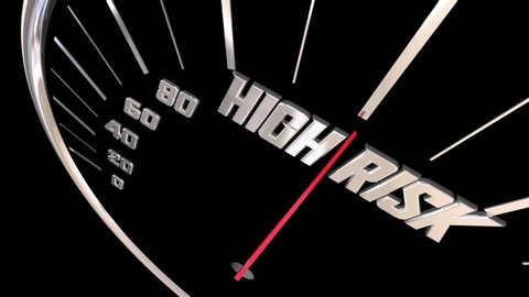 High Risk Warning Danger Sign Level Stock Footage Video (100% Royalty ...