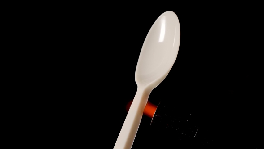 Hot Flame Burns Single White Stock Footage Video (100% Royalty-free ...