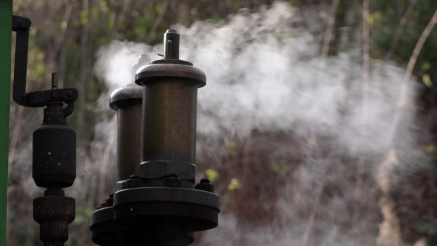 close steam train smoke locomotive engine Stock Footage Video (100% ...