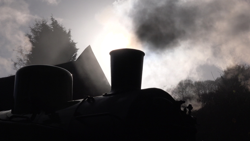 close smoke coming out steam engine Stock Footage Video (100% Royalty ...